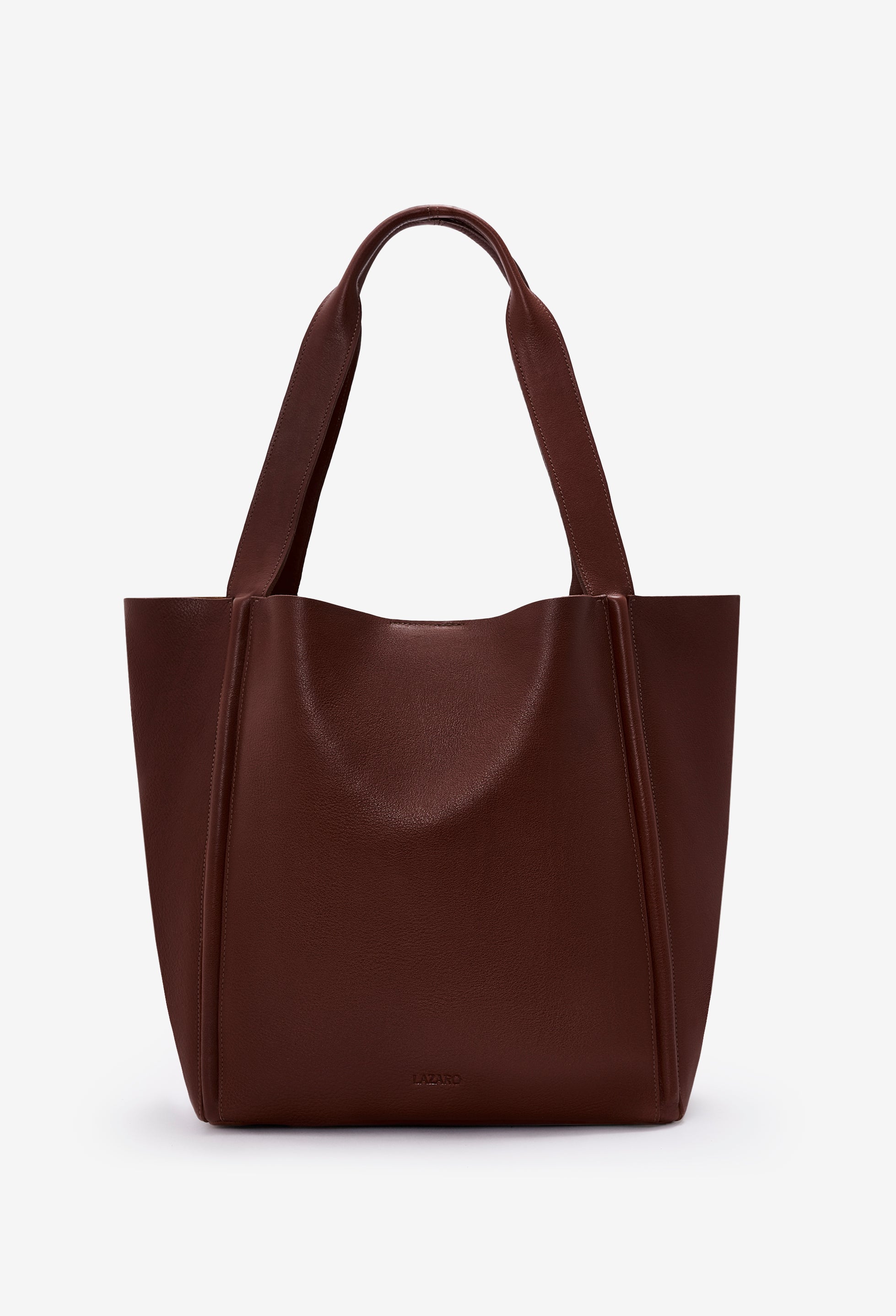 Tala Large Leather Tote Bag Brown | Free Worldwide Shipping | Lazaro