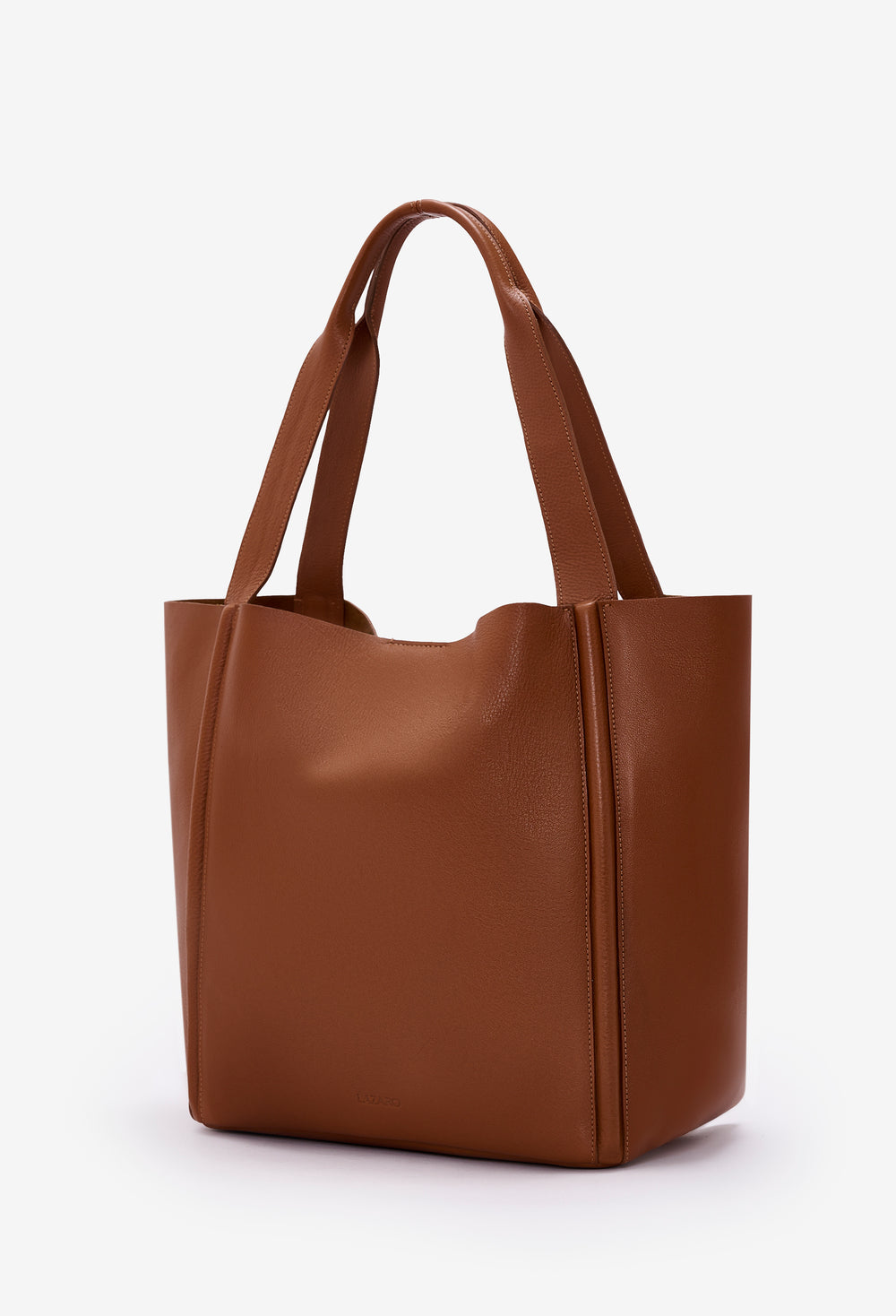 Tala Large Leather Tote Bag Cognac | Free Worldwide Shipping | Lazaro