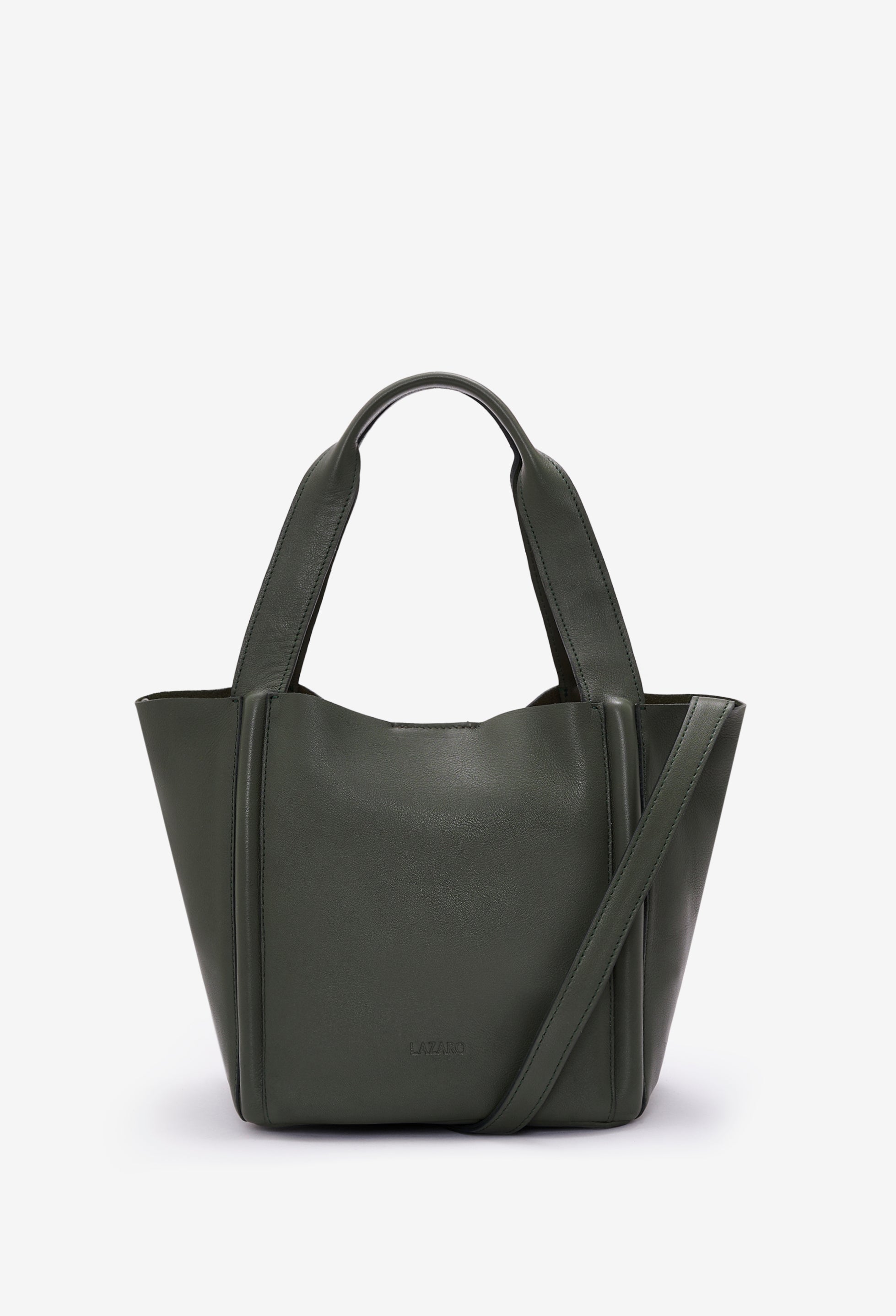 Tala Small Leather Tote Bag Olive | Free Worldwide Shipping | Lazaro