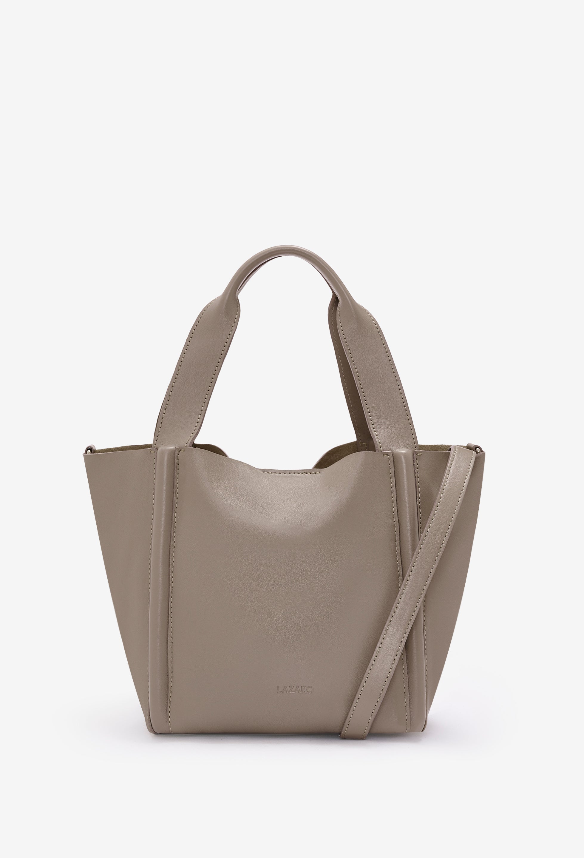 Tala Small Leather Tote Bag Mink | Free Worldwide Shipping | Lazaro